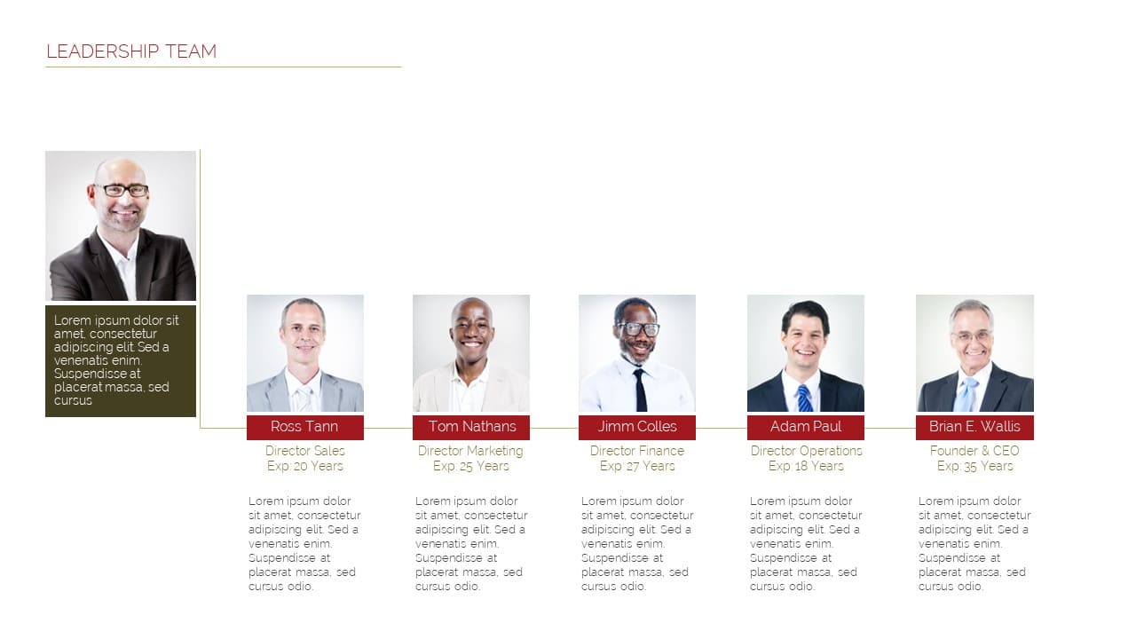 Free Premium Management Profile Template - Keynote - PPT & Google ...