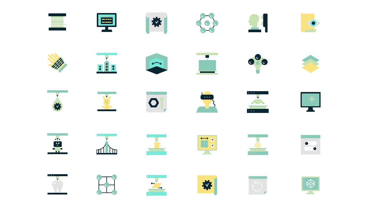 Free 3D Modeling Icon Pack - PowerPoint - PPT & Google Slides Download