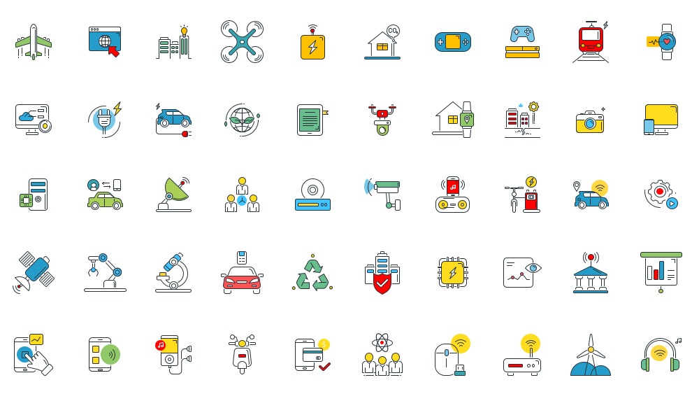 Free Smart technology Icon Pack - PowerPoint - PPT & Google Slides Download