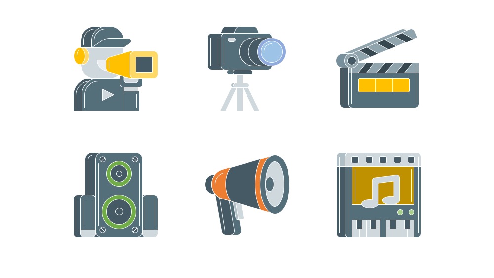 Free Video Icon Pack - Keynote - PPT & Google Slides Download