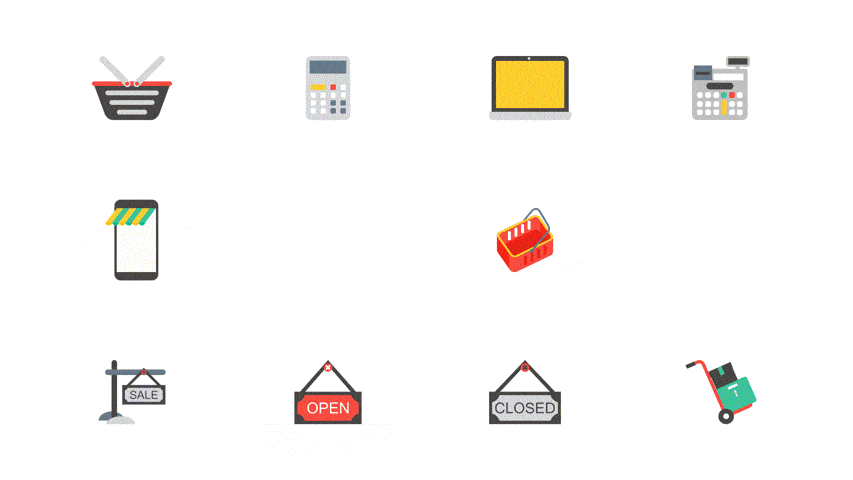 Free Shopping & E-Commerce Animated GIF Icon Pack 1 - Google Slides ...